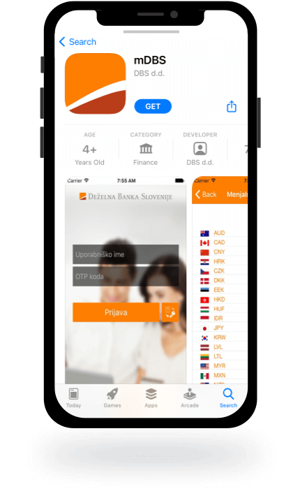 Mobilna banka mDBS | DBS